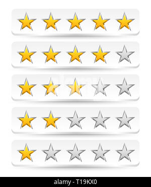 Stylish star rating template Stock Photo - Alamy