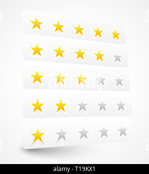 Stylish star rating template Stock Photo - Alamy