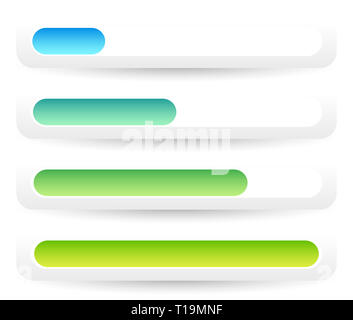 Horizontal Progress, Loading Bars. Meters, Level Indicators Stock Photo ...