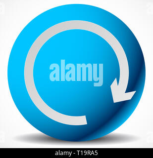 Circular arrow clockwise. Editable vector. Arrow icon, arrow button ...