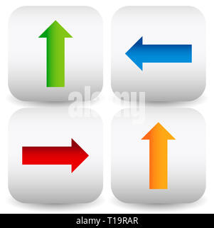 Arrow icons in 4 directions. Up, down, left, right arrows Stock Photo ...