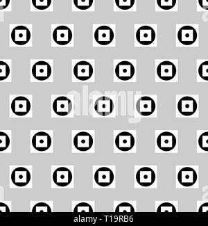 Pattern with circles and squares. Repeatable. Vector illustration Stock ...