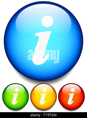 Information, info icon with letter i with italic font. vector Stock ...