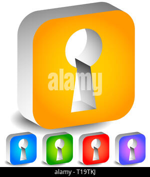 Keyhole graphics for secrecy, privacy concepts. editable vector Stock ...