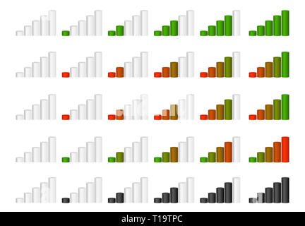 Vertical indicator chart. 3D illustration Stock Photo - Alamy
