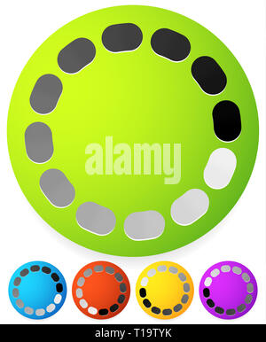 Segmented preloader, buffer shape or progress indicator (eps10 Stock ...