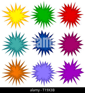 Explode Flash, Cartoon Explosion, Star Burst Dotted Background Stock ...