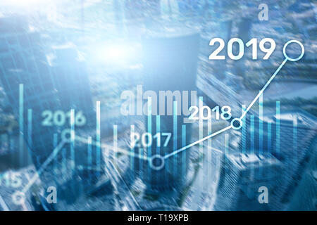 2019 Plan for Financial growth. Business and investment concept Stock ...