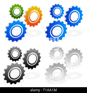 Gears, cogwheels icon, graphics for maintenance, repair, manufacturing ...