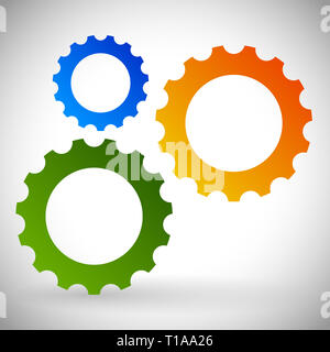 Gears, cogwheels icon, graphics for maintenance, repair, manufacturing ...