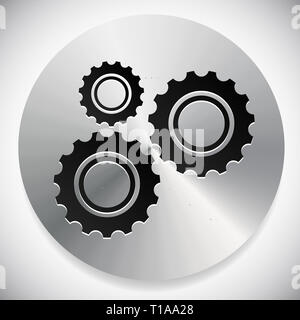 Gears, cogwheels icon, graphics for maintenance, repair, manufacturing ...