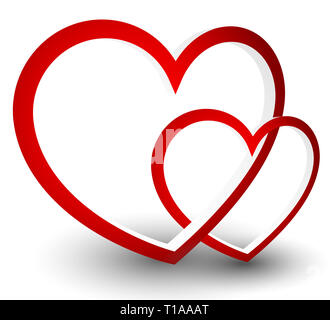 Vector graphics with red heart. Eps 10 Stock Photo - Alamy