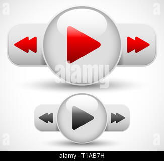 Play, fast forward, rewind button Stock Photo - Alamy