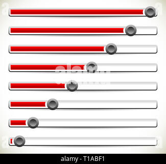 Eps 10 vector illustration of Slider, adjuster interface elements ...