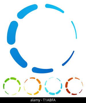 Circular, round design elements. Preloader, buffers shapes, progress indicators. Vector ...