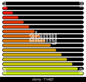Horizontal Progress, Loading Bars. Meters, Level Indicators Stock Photo ...