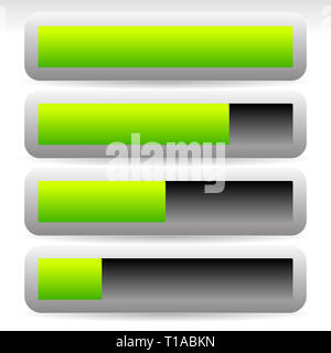 Horizontal Progress, Loading Bars. Meters, Level Indicators Stock Photo - Alamy