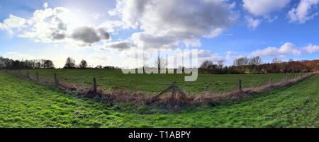Stunning high resolution panorama of landscapes in northern germany on ...