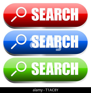 Search icon set in different styles. Magnifying glass vector ...