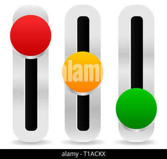 Yellow Toggle Switch Slider with On Off Power Icon on a white ...