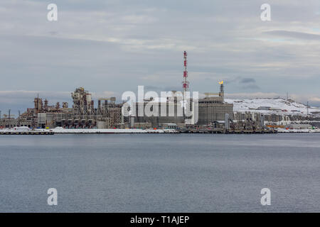 The Snohvit Liquid Natural Gas Export Terminal at Melkoya Island near ...