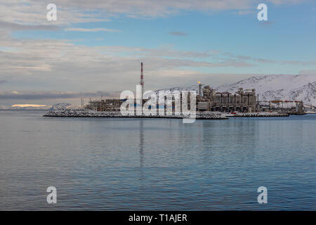 The Snohvit Liquid Natural Gas Export Terminal at Melkoya Island near ...