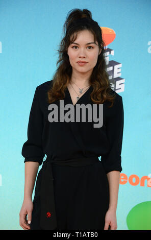 Georgia Leva attends Nickelodeon s 2019 Kids' Choice Awards at Galen ...