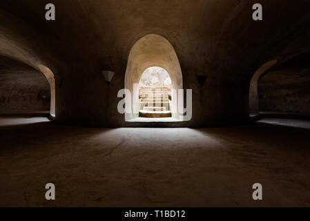 Underground level of the circular Sumur Gumuling mosque in Taman Sari ...