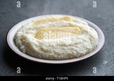 Mengrelian corn mamalica, ghomi with cheese. Georgian traditional food ...