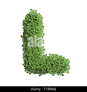 clover letter I - Uppercase 3d spring font isolated on white background ...