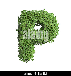 clover letter A - Capital 3d spring font isolated on white background ...