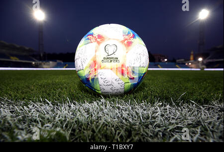 Official European Qualifiers ball for Euro 2024 during UEFA Euro 2024 ...