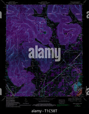 USGS TOPO Map Alabama doran cove al-tn histmap Stock Photo - Alamy