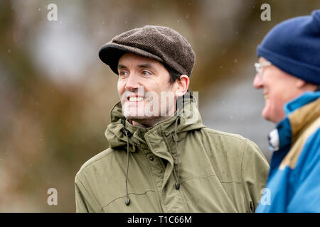 Simon Fraser, 16th Lord Lovat pictured while attending a shinty match ...