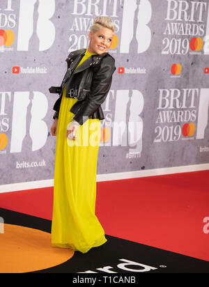 The Brit Awards 2019 held at the O2 - Arrivals Featuring: Little Mix ...