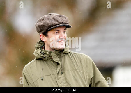 Simon Fraser, 16th Lord Lovat pictured while attending a shinty match ...