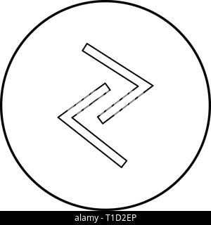 Rune Jera in a circle - an ancient Scandinavian symbol or sign, amulet ...