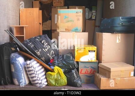 House moving, Al Markh, Kingdom of Bahrain Stock Photo - Alamy