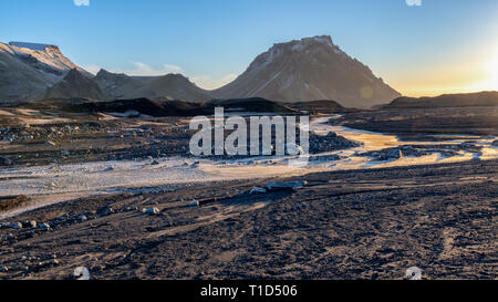 Frozen and Barren Landscape and Mountains, Iceland Stock Photo - Alamy