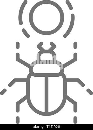 Scarab beetle history icon. Outline scarab beetle history vector icon ...