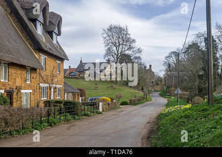 The village of Upper Harlestone Northamptonshire Stock Photo - Alamy