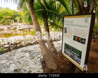 Information Sign at the Entrance to, Leon Levy Native Plant Preserve ...