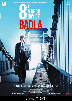 BADLA, Indian poster in English, from left: Amitabh Bachchan, Taapsee ...