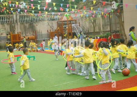 Shenzhen, China: Kindergarten children are enjoying physical education ...