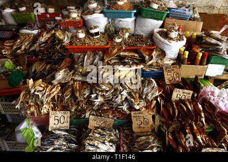 Tuyo, or dried fish, for sale at a market in Roxas, Oriental Mindoro ...