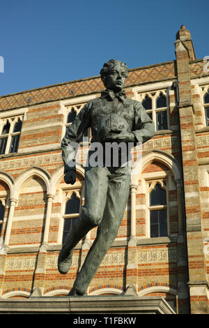 William Webb Ellis statue, Rugby, Warwickshire, England, UK Stock Photo ...