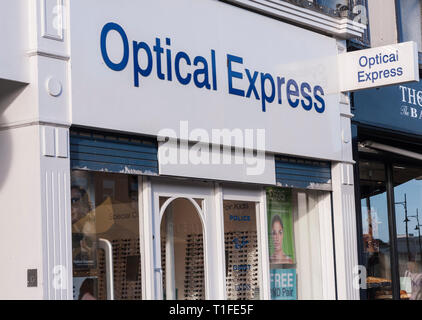 Optical Express shop in Darlington,England,UK Stock Photo - Alamy