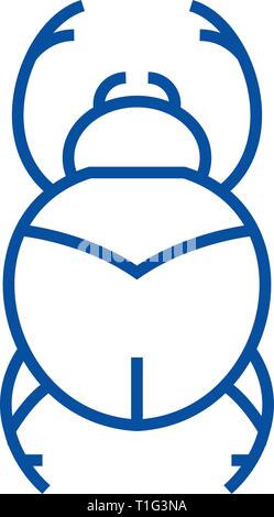 Scarab beetle history icon. Outline scarab beetle history vector icon ...