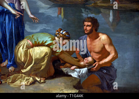 ‘Moses Saved from the River’, a 1638 painting by Nicolas Poussin ...