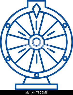 Roulette Table Icon. Flat Circle Stencil Design With Long Shadow ...